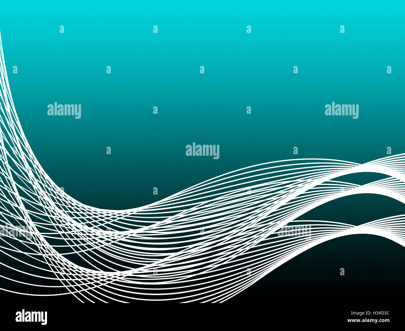 Turquoise Curvy Background Shows Graphic Design Or Modern Art Stock ...