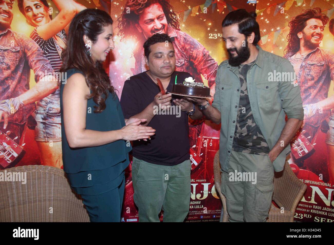Bollywood filmmakers Krishika Lulla, Ravi Jadhav and actor Riteish ...