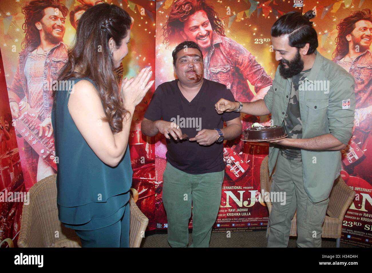 Bollywood filmmakers Krishika Lulla, Ravi Jadhav and actor Riteish ...