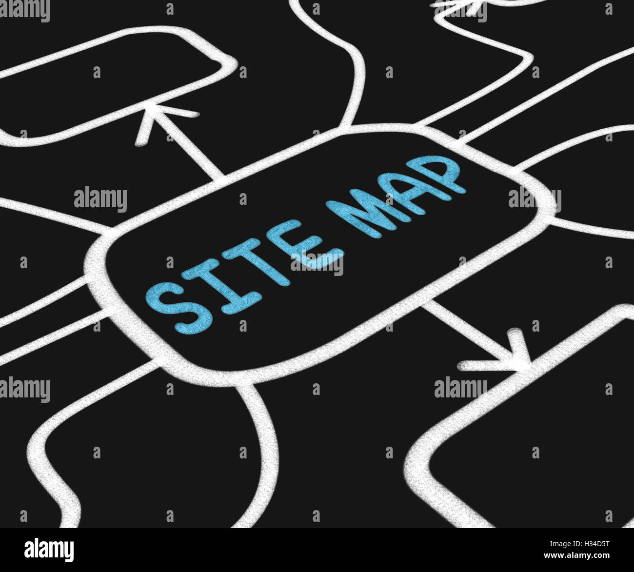 Site Map Diagram Means Navigating Around Website Stock Photo - Alamy