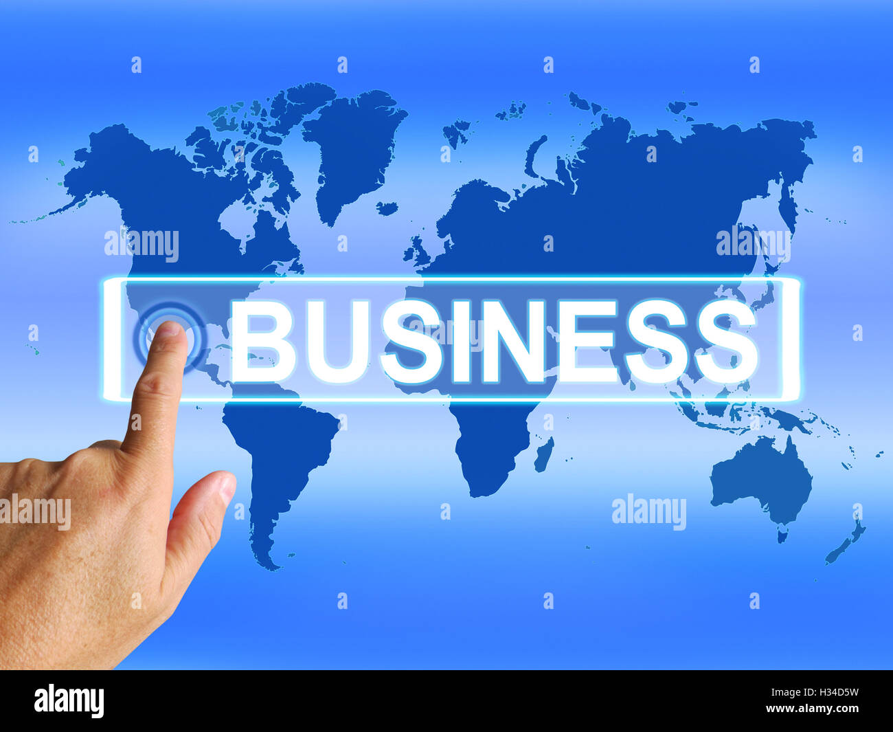 Business Map Represents Worldwide Commerce or Internet Company Stock ...