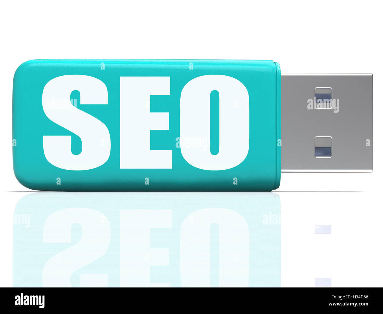 SEO Pen drive Means Online Search And Development Stock Photo - Alamy