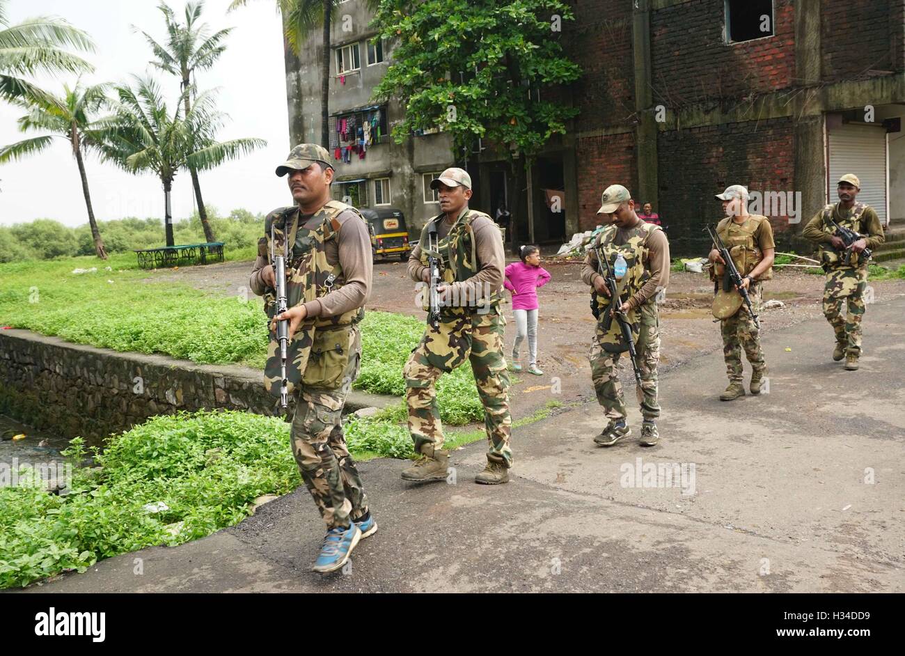 Force One commandos conduct a search and combing operation in a slum ...