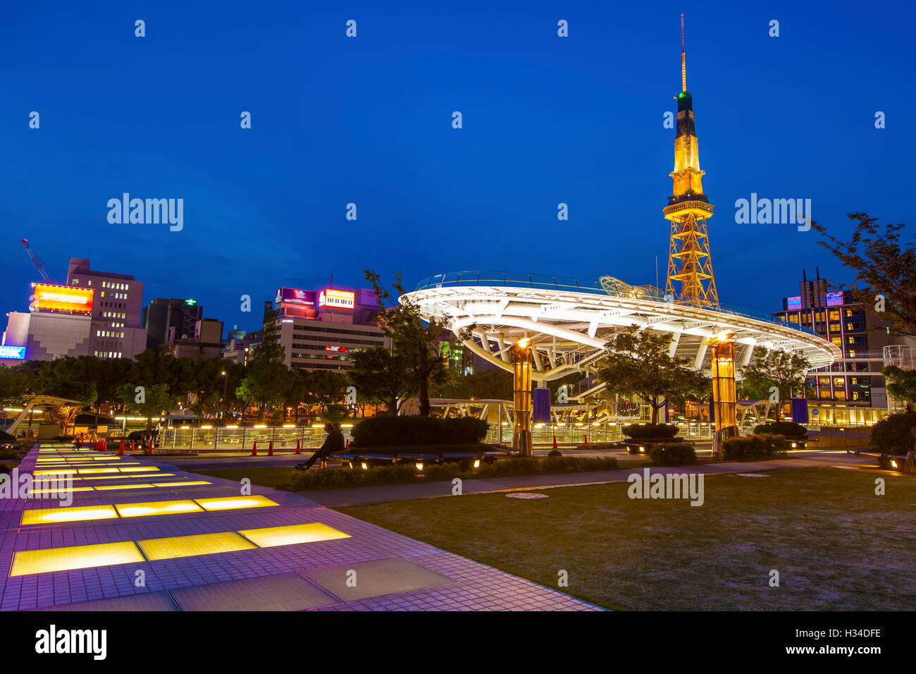 Nagoya city skyline with Nagoya Tower in Japan Stock Photo - Alamy