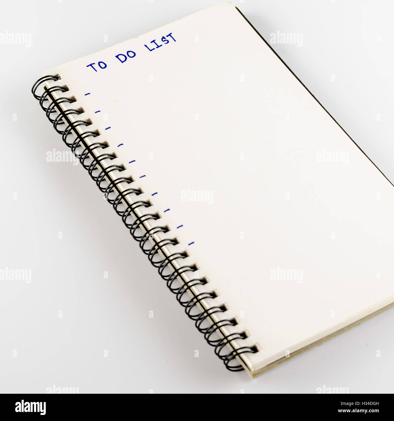 notebook write to do list word Stock Photo - Alamy