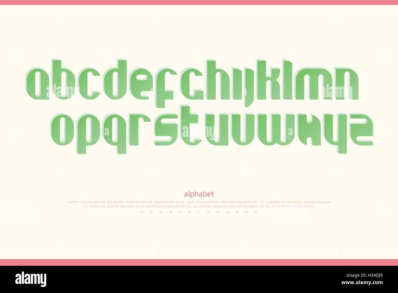 set of stylish alphabet letters isolated on white background. vector ...