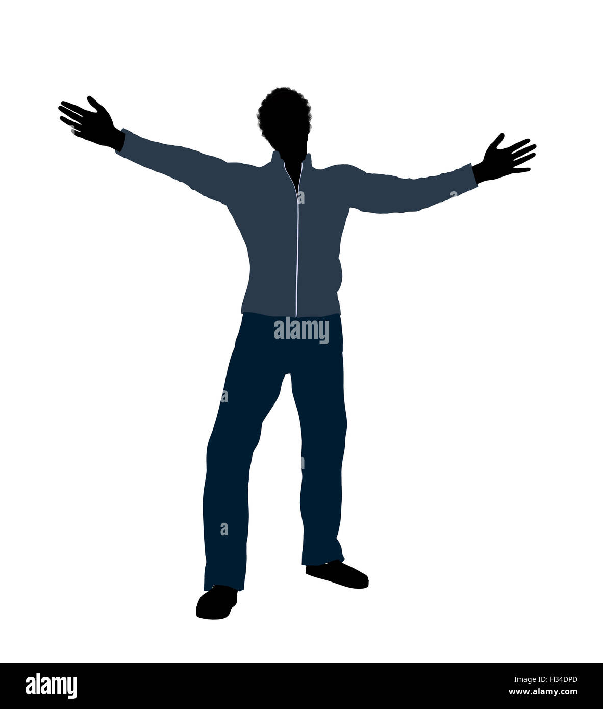 Casual Dress African American Illustration Silhouette Stock Photo - Alamy