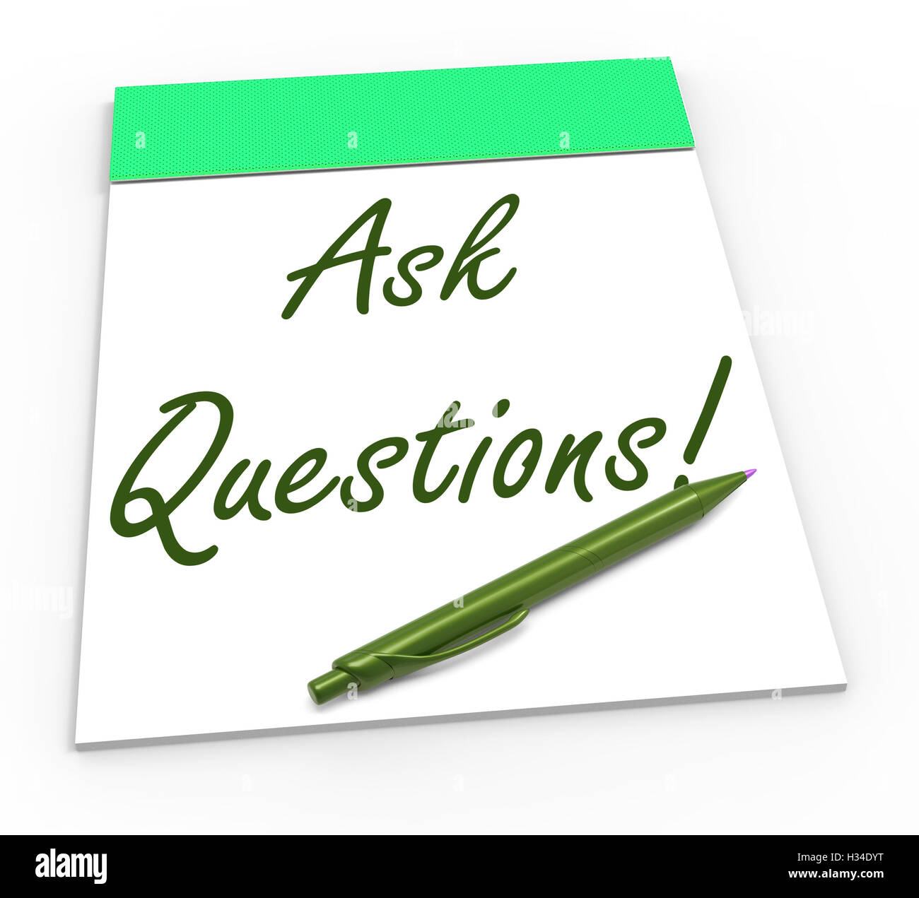 Ask Questions! Notebook Means Solving Requests Or Customer Suppo Stock ...