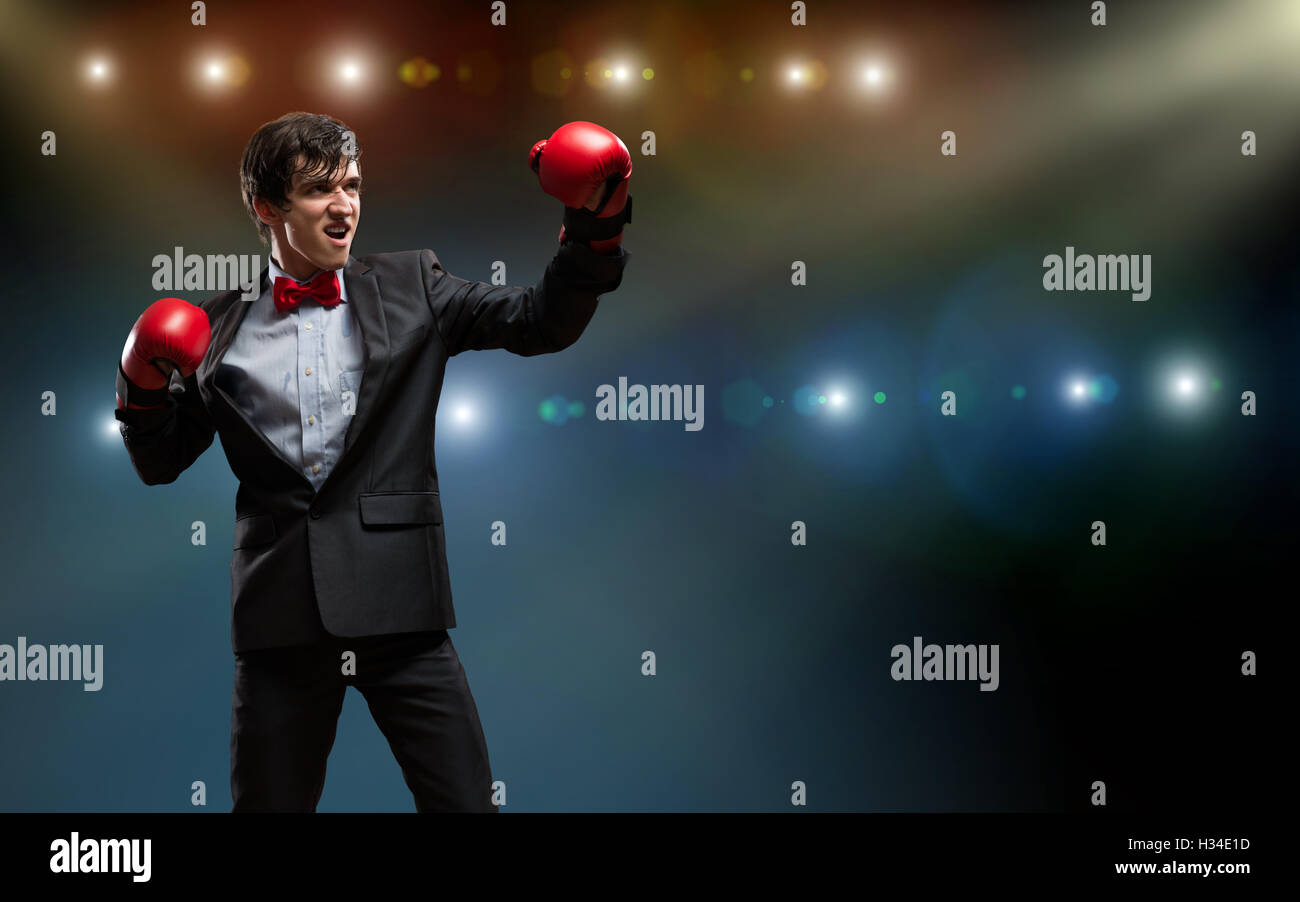 Boxing action in ring hi-res stock photography and images - Alamy