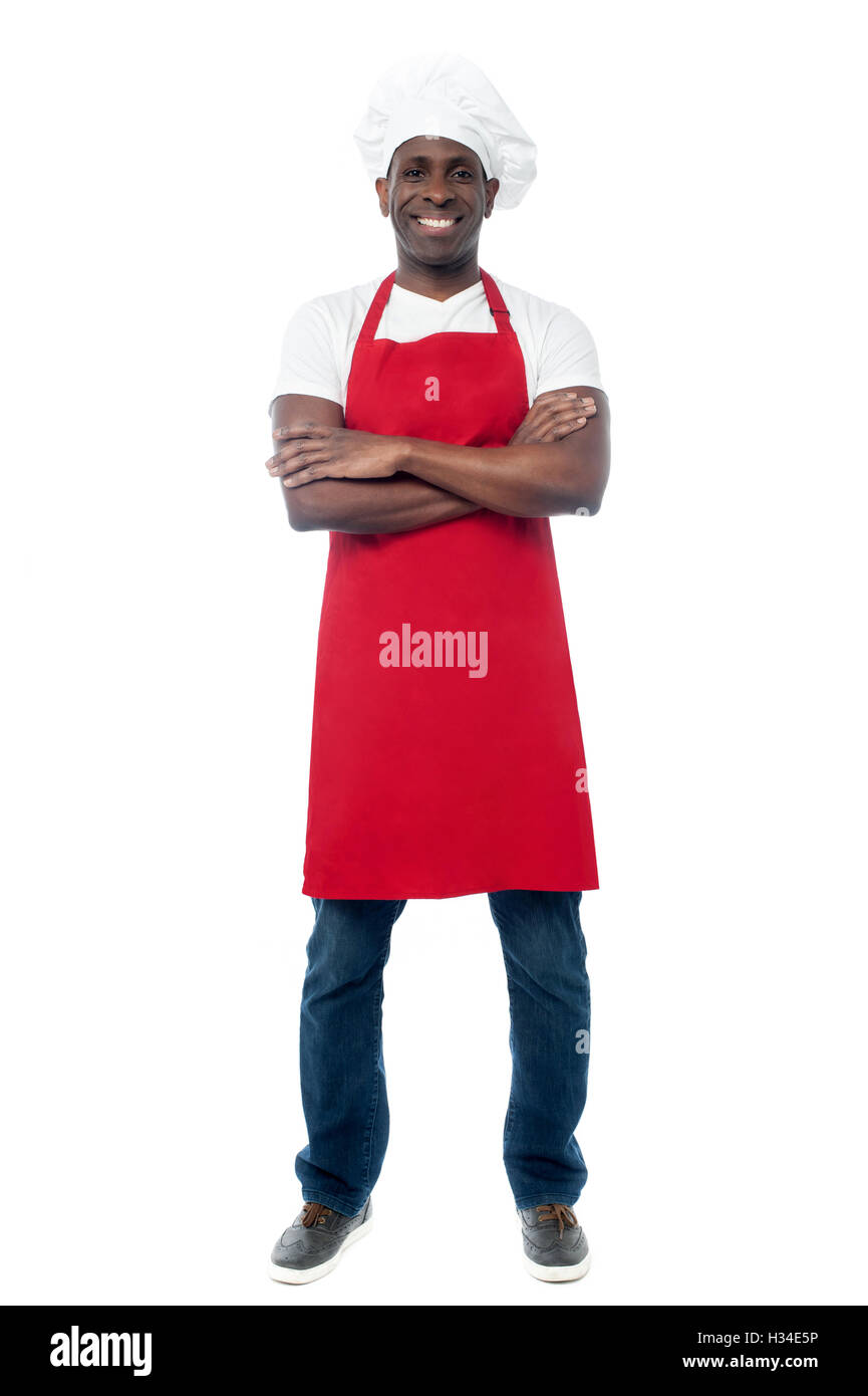 African professional chef with uniform Stock Photo - Alamy