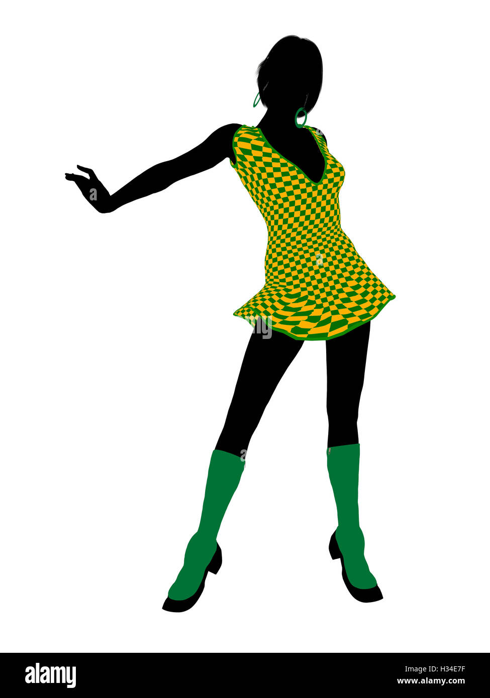 Go Go Dancer Illustration Silhouette Stock Photo - Alamy