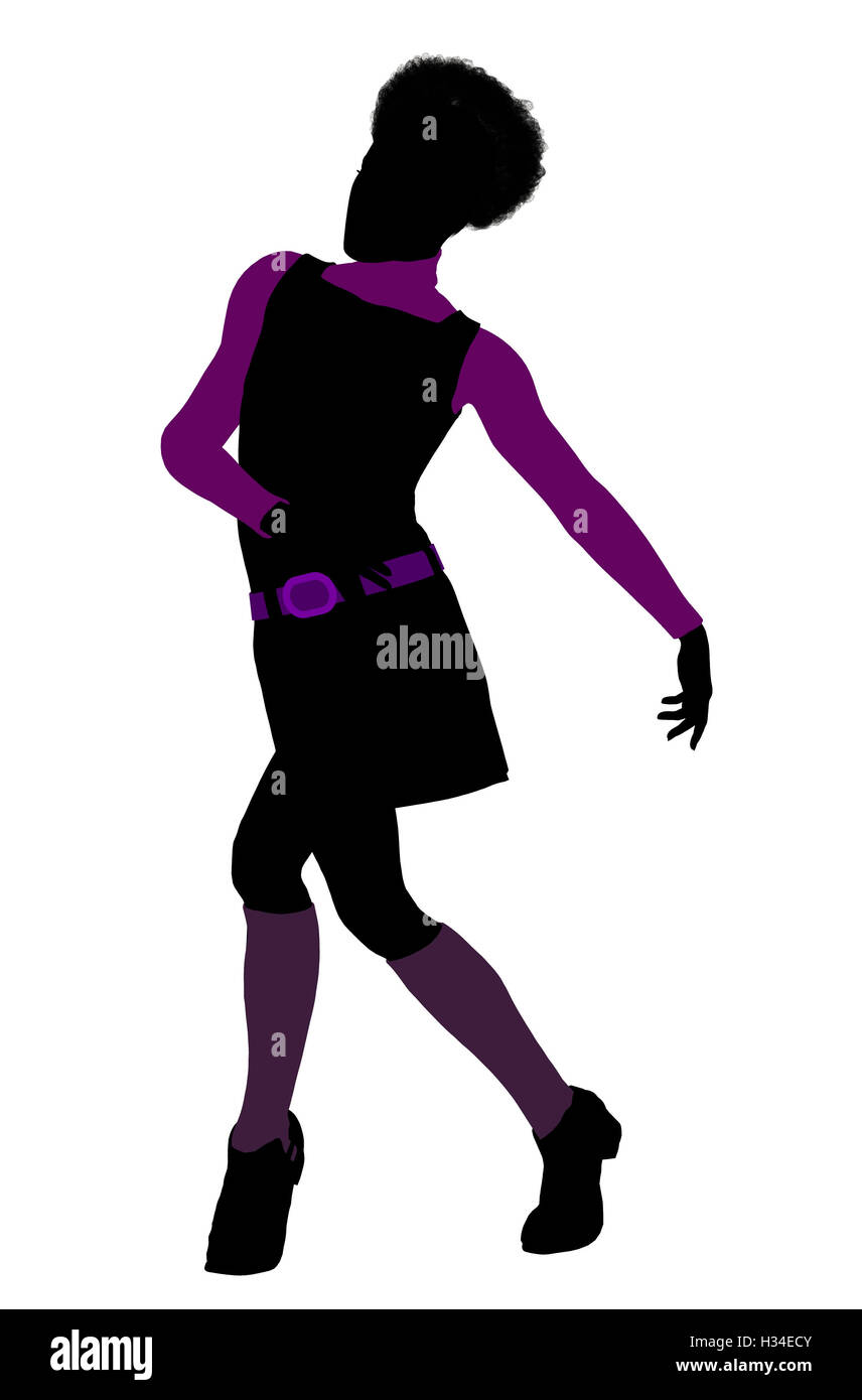 African American Go Go Dancer Illustration Silhouette Stock Photo - Alamy
