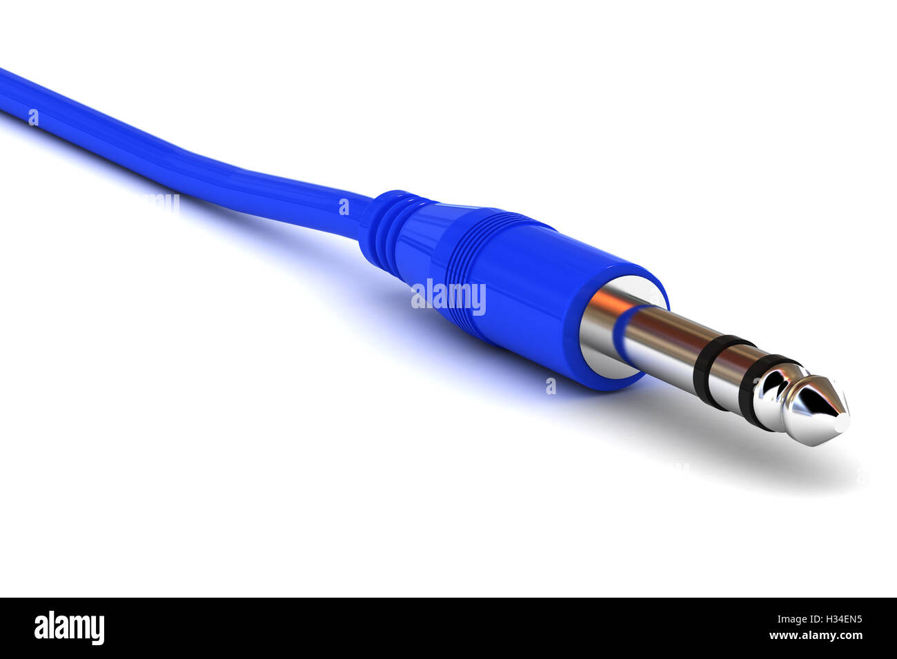 Blue Jack Plug Stock Photo - Alamy