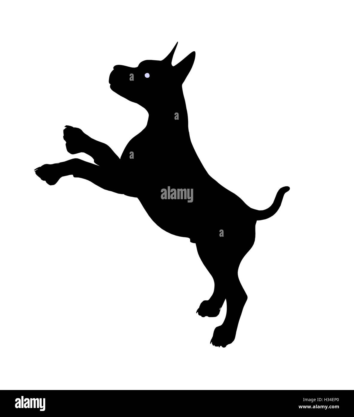 Puppy Dog Illustration Silhouette Stock Photo - Alamy