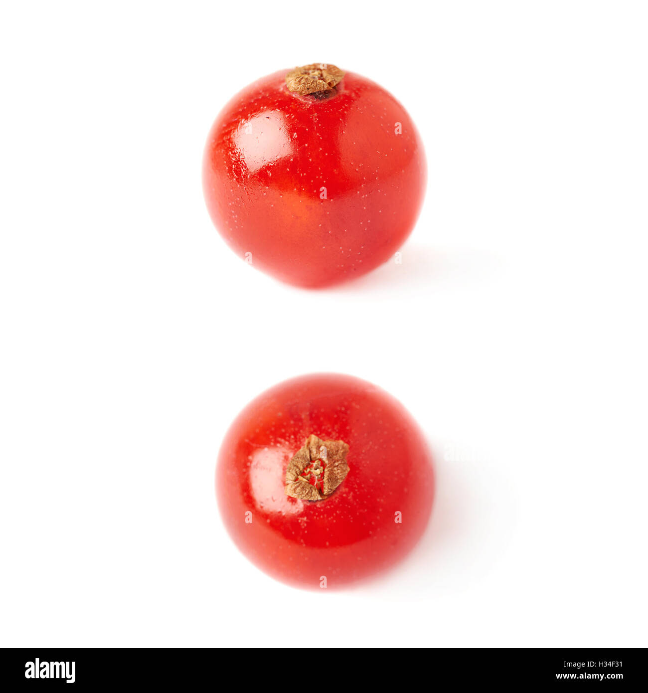 Set of Single Red Currant isolated over white background Stock Photo ...