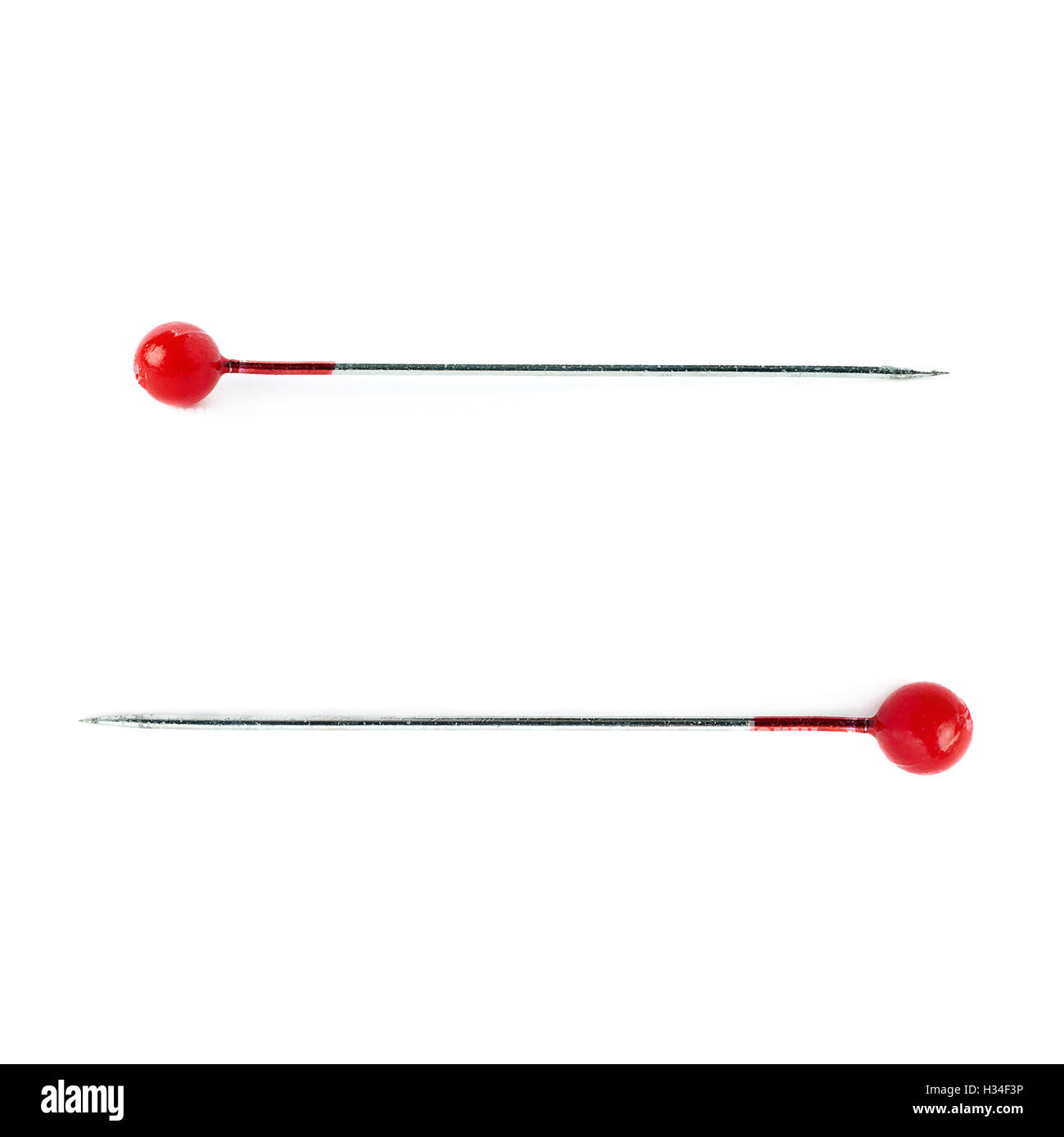 Set of Small needle isolated over the white background Stock Photo - Alamy