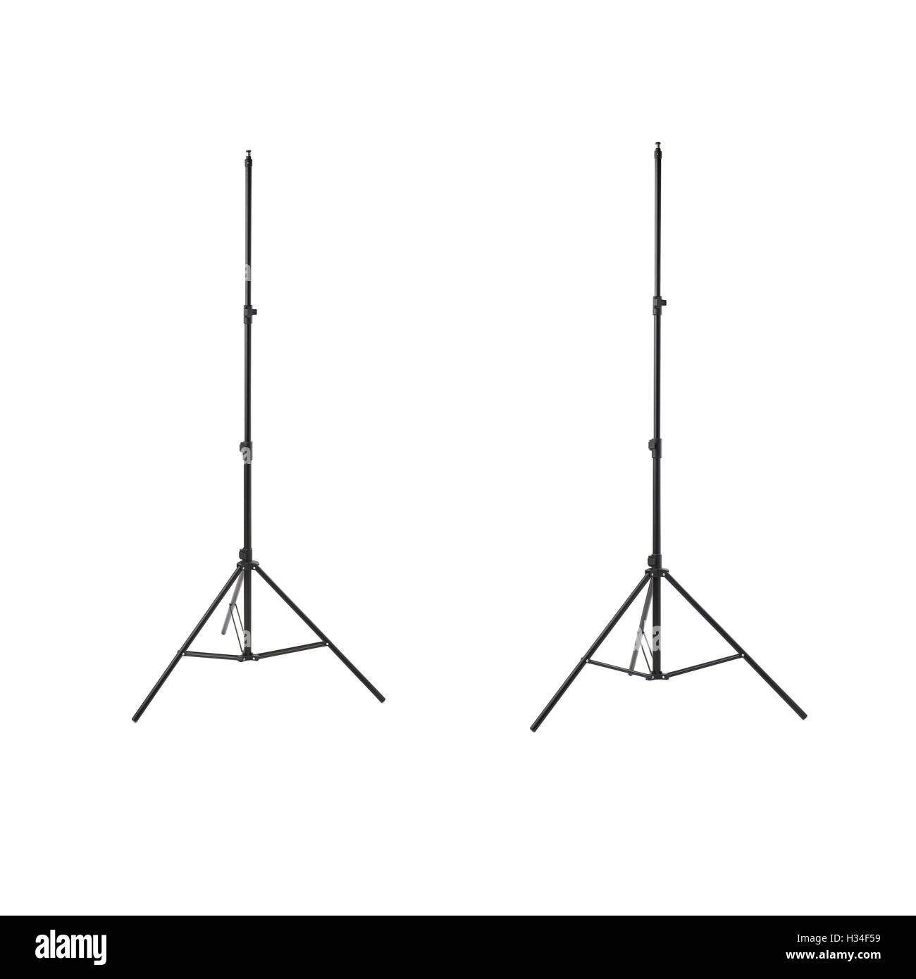 Set of Studio flash stand over isolated white background Stock Photo ...