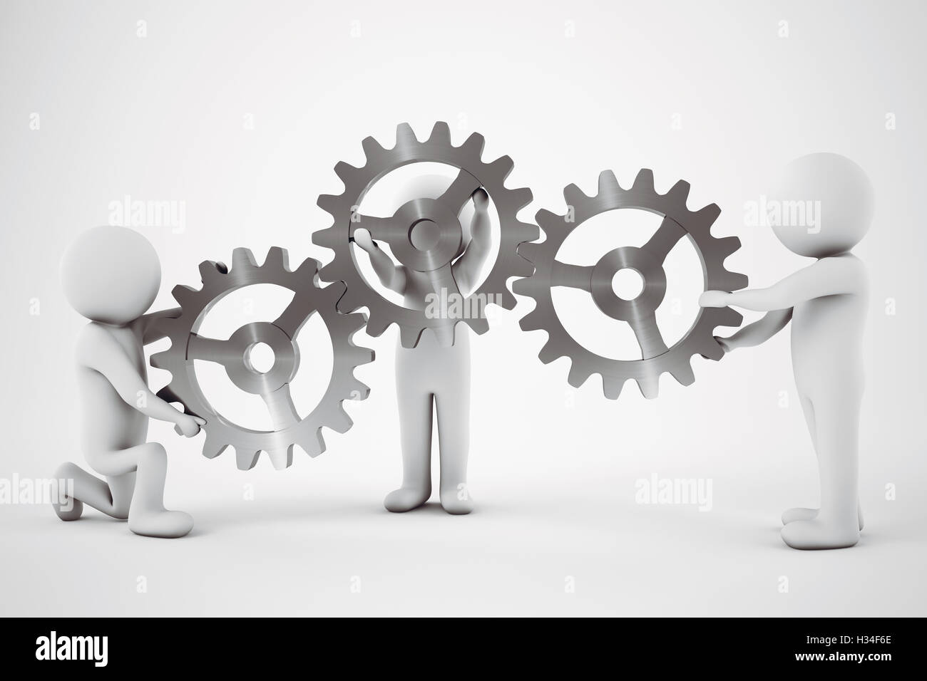 Teamwork concept. 3D Rendering Stock Photo - Alamy