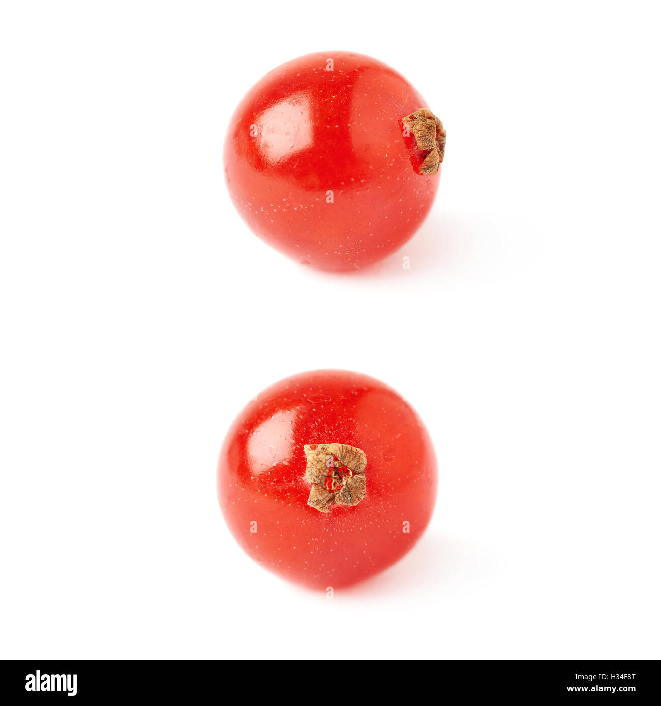 Set of Single Red Currant isolated over white background Stock Photo ...