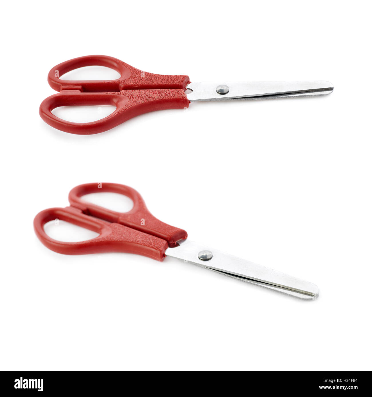 Set of Red scissors isolated over the white background Stock Photo - Alamy