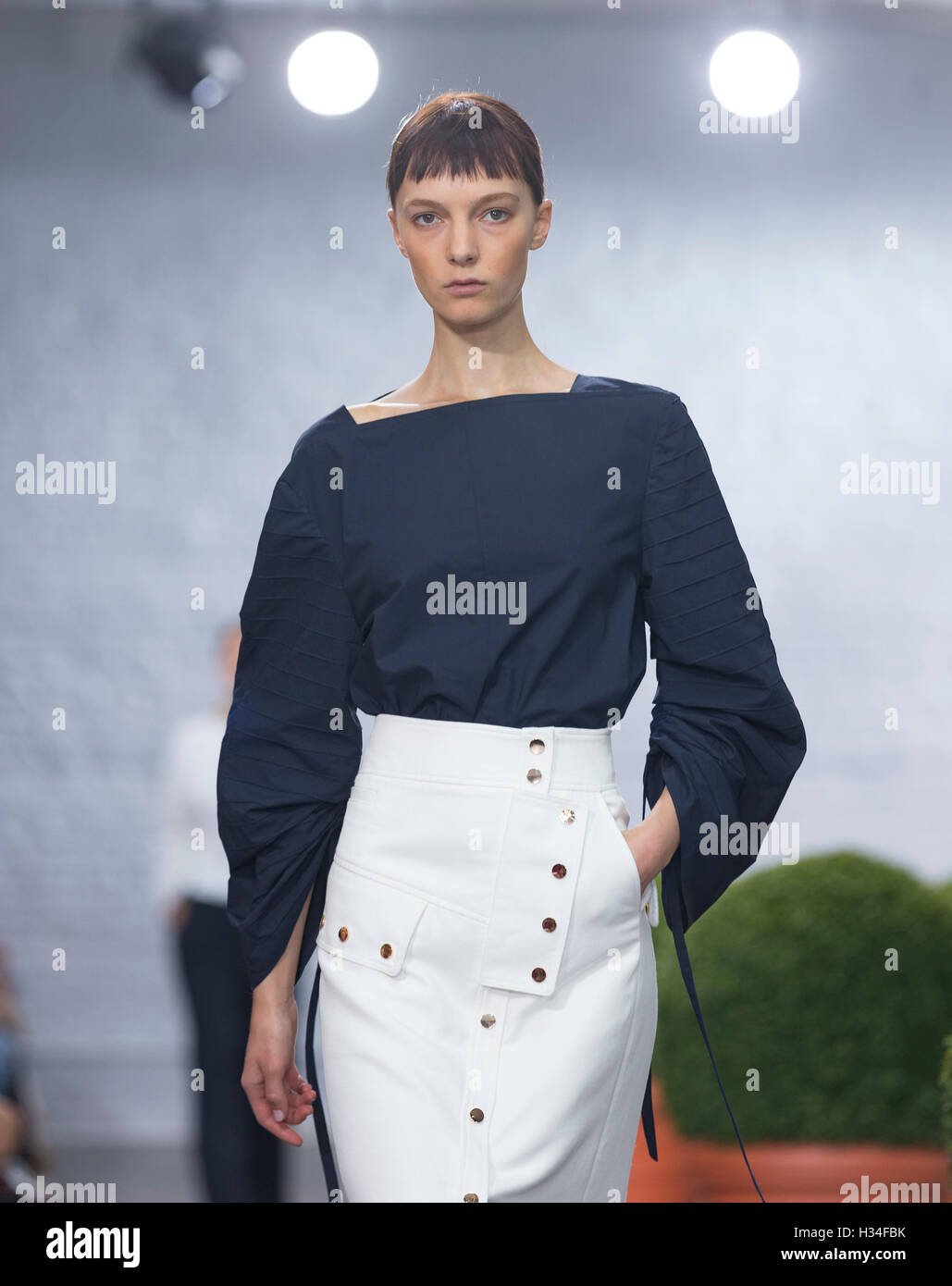 New York, NY USA - September 10, 2016: Model walks runway for TIBI ...