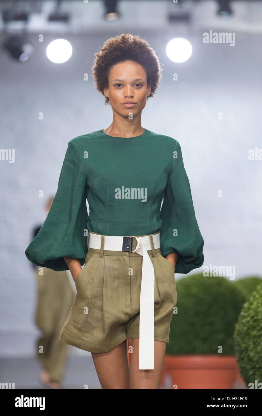 New York, NY USA - September 10, 2016: Model walks runway for TIBI ...