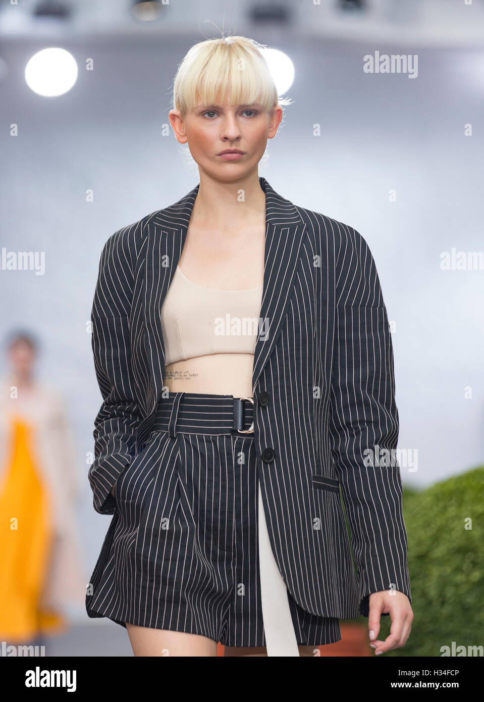 New York, NY USA - September 10, 2016: Model walks runway for TIBI ...