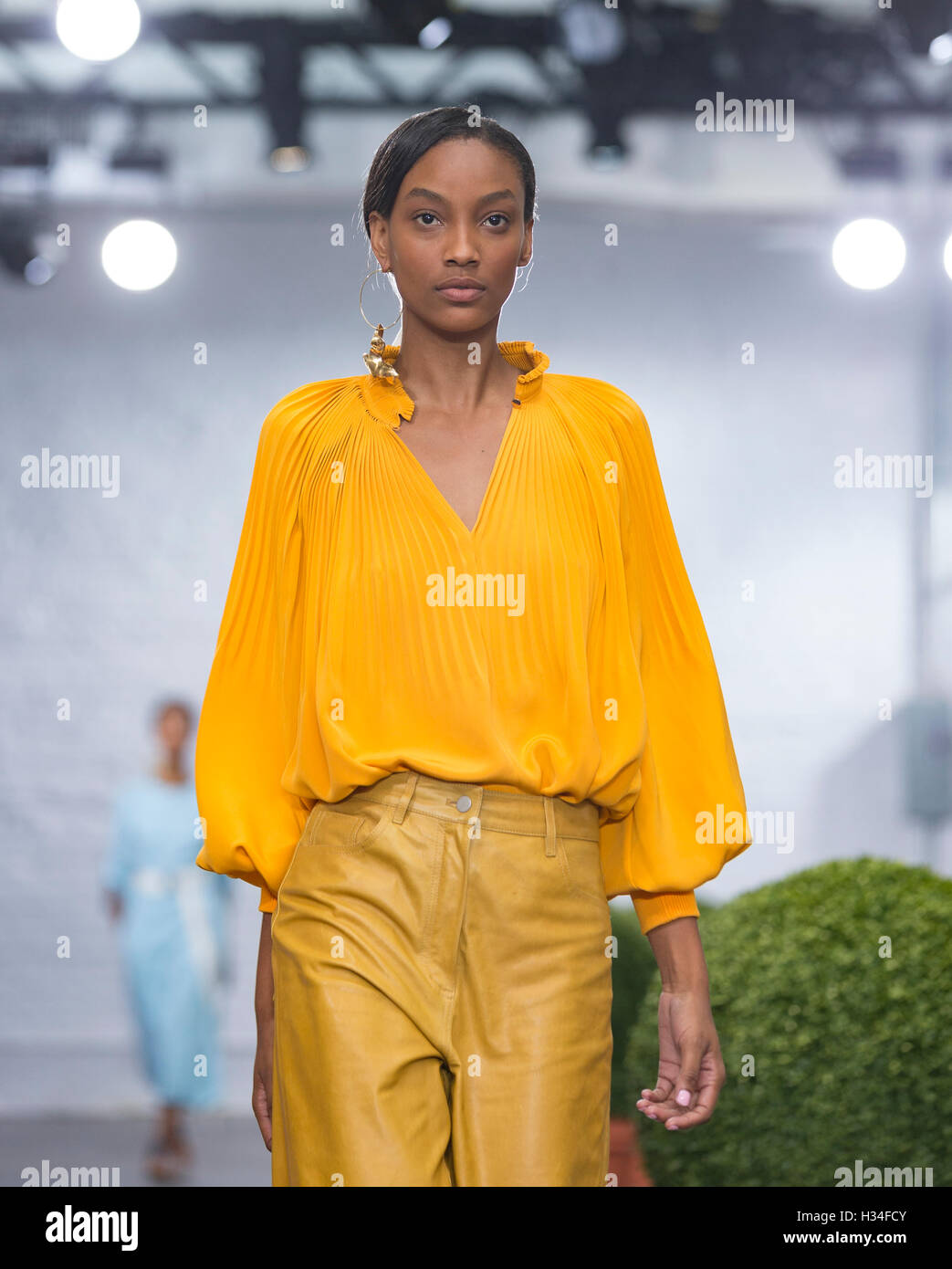 New York, NY USA - September 10, 2016: Model walks runway for TIBI ...