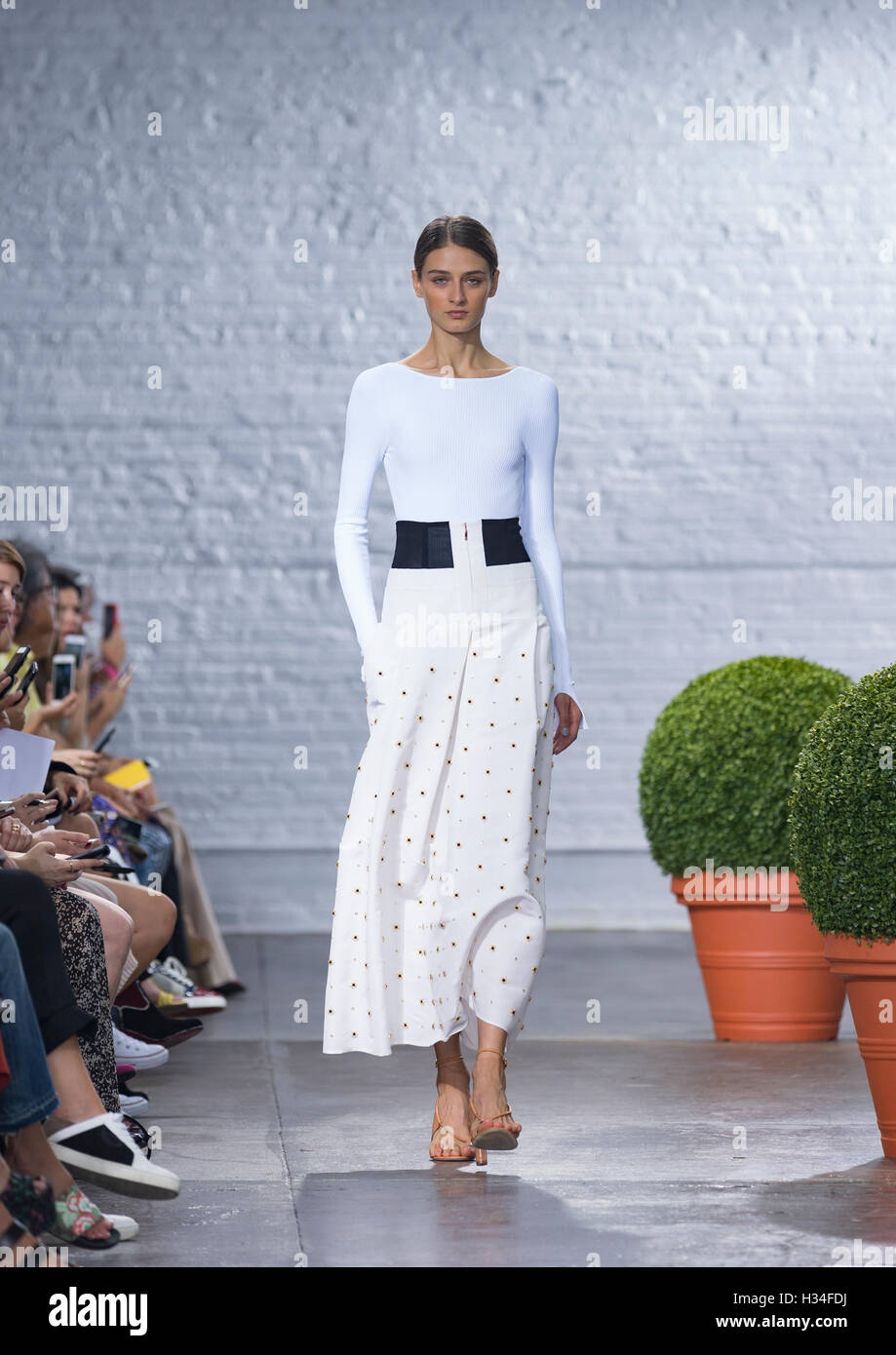 New York, NY USA - September 10, 2016: Model walks runway for TIBI ...