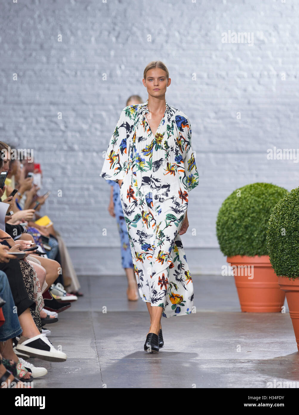 New York, NY USA - September 10, 2016: Model walks runway for TIBI ...