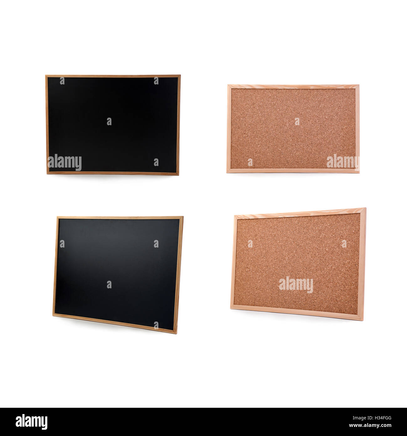 Black Chulk pin board over isolated white background Stock Photo - Alamy