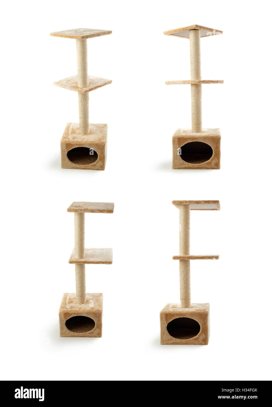 Set of Scratching post over isolated white background Stock Photo - Alamy