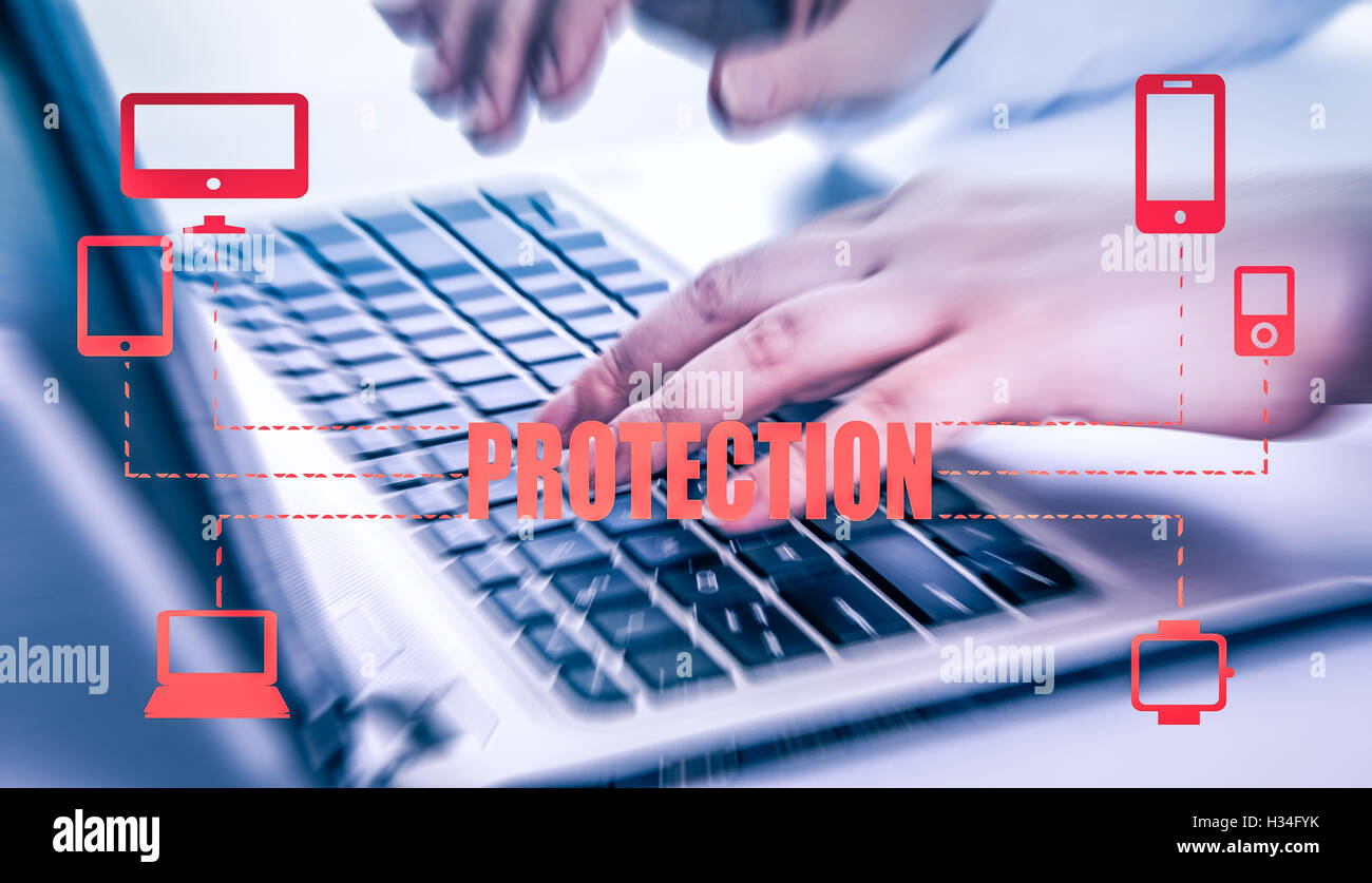 Protect cloud information data concept. Security and safety of cloud ...