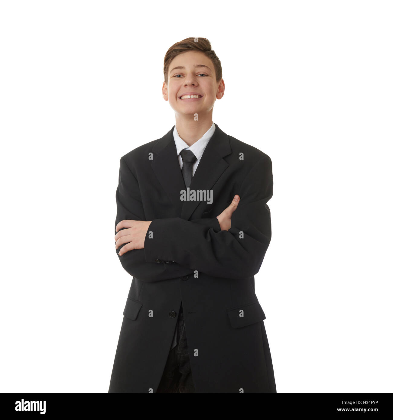 Cute teenager boy over white isolated background Stock Photo - Alamy