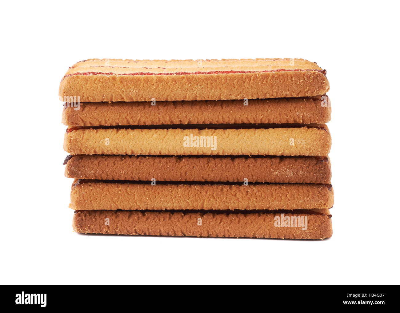 Stack of cookies isolated over the white background Stock Photo - Alamy
