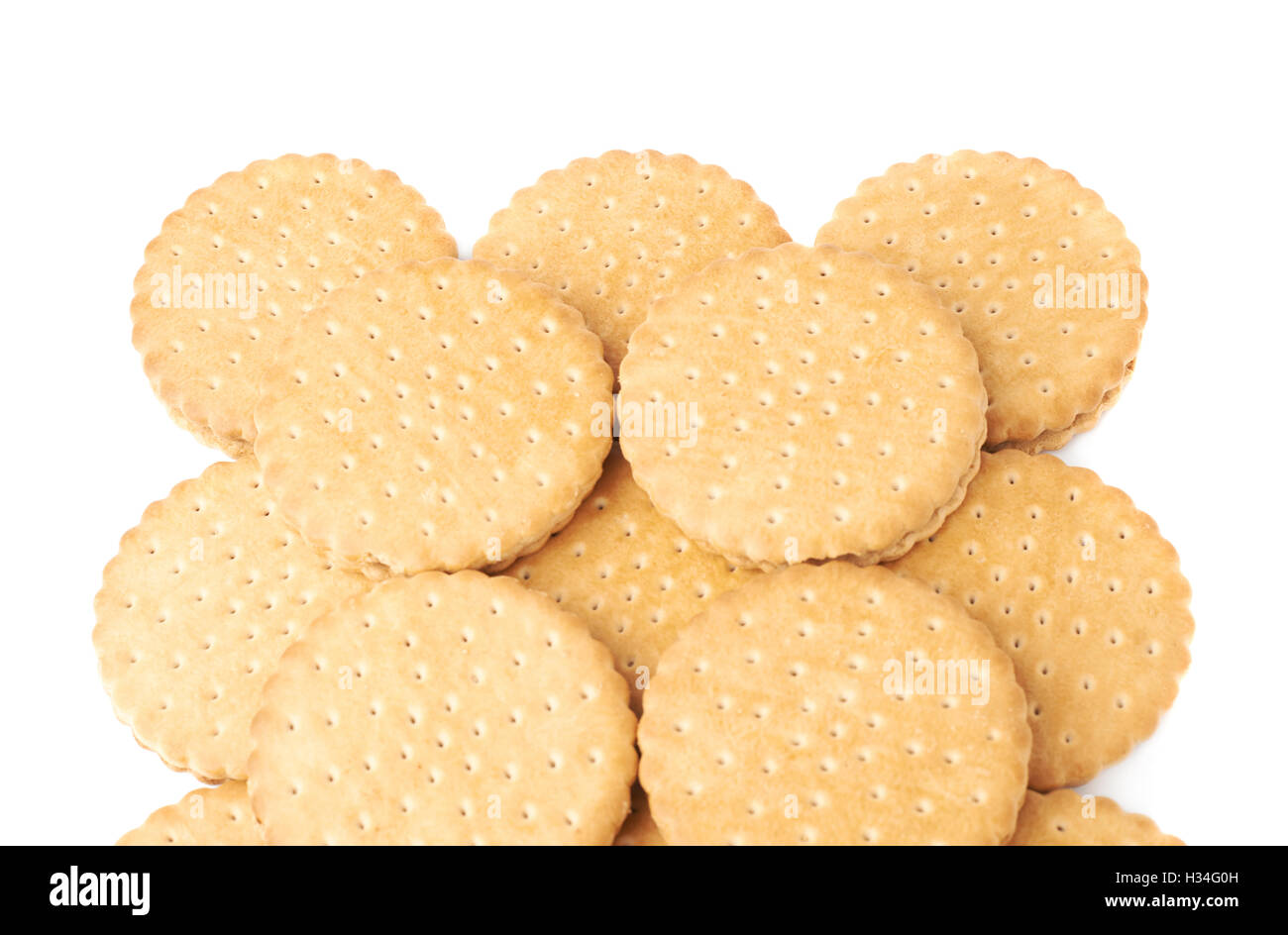 Pile of cookies isolated over the white background Stock Photo - Alamy