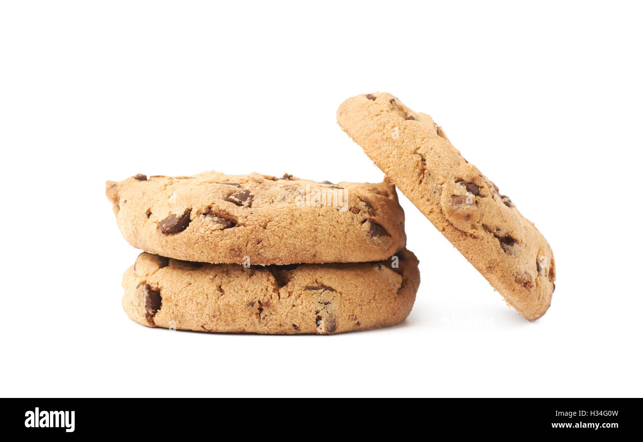 Stack of cookies isolated over the white background Stock Photo - Alamy