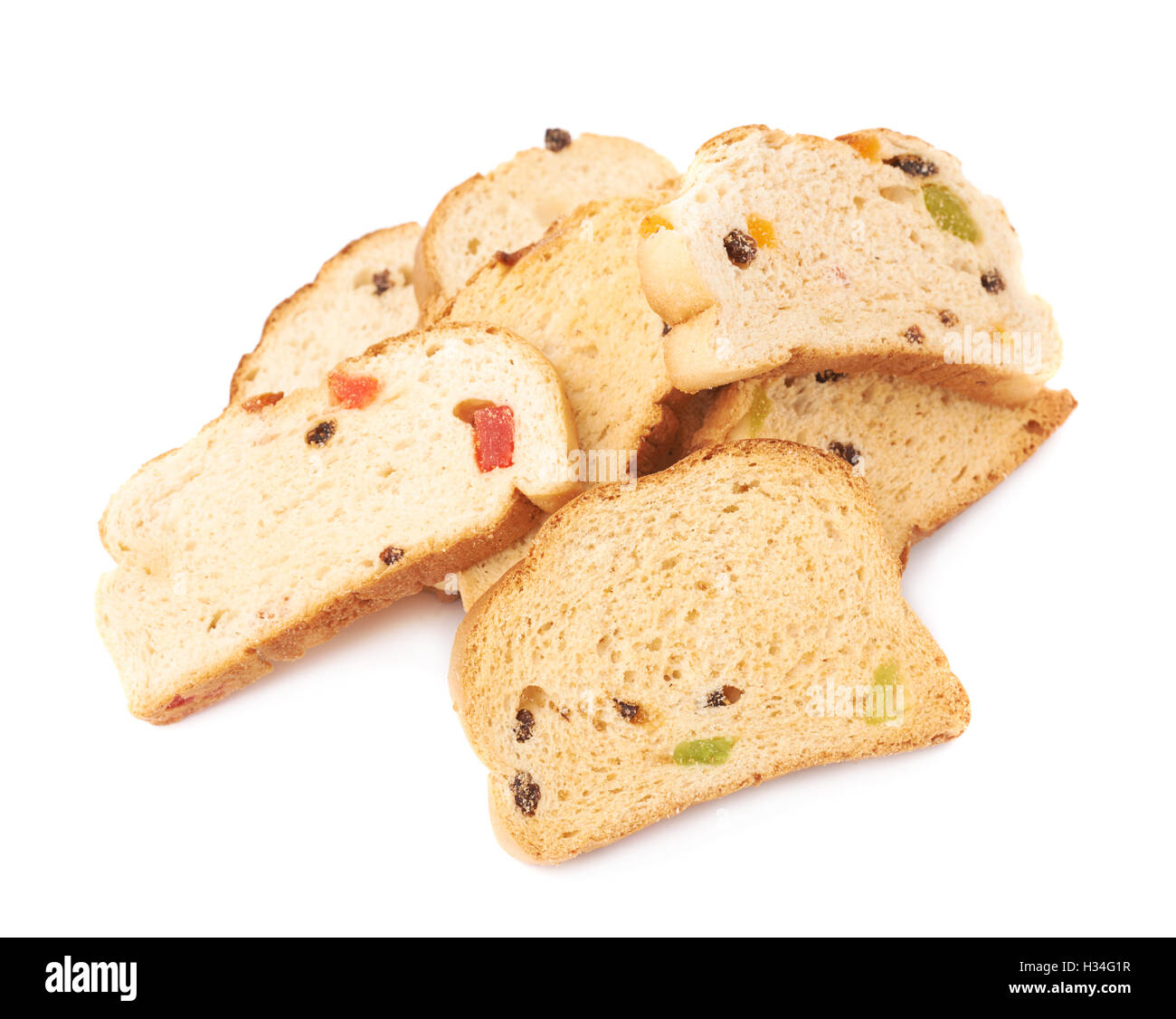 Pile of rusks isolated over the white background Stock Photo - Alamy
