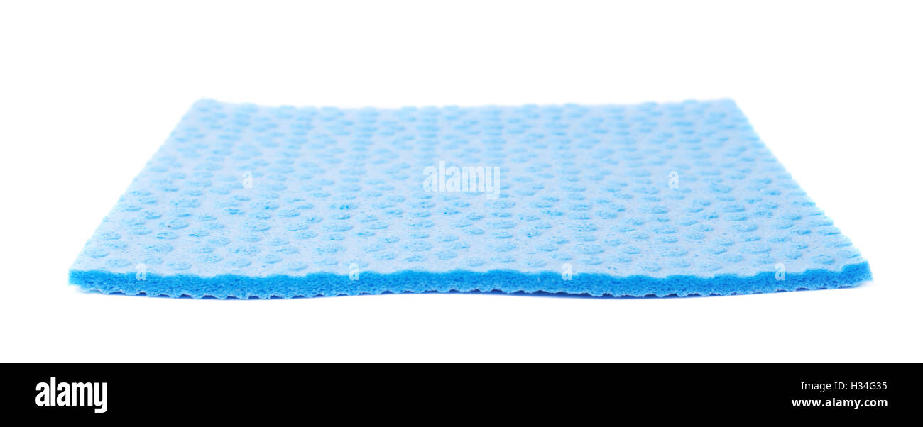 Blue kitchen cleaning napkin rag over white isolated background Stock ...