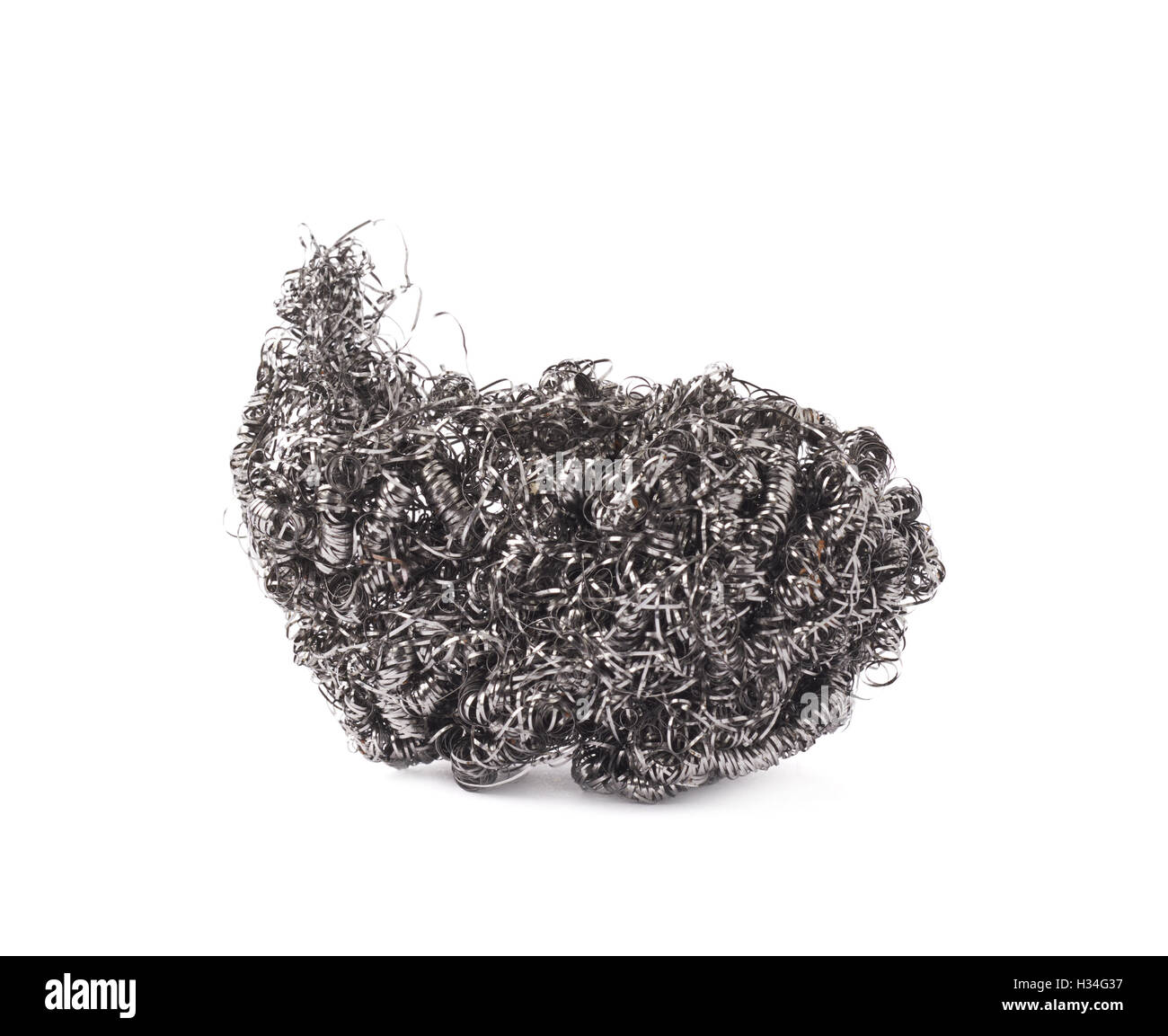 Kitchen old metal sponge isolated over white background Stock Photo - Alamy