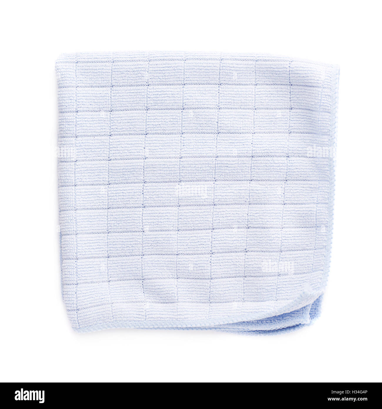 Blue rag over white isolated background Stock Photo - Alamy