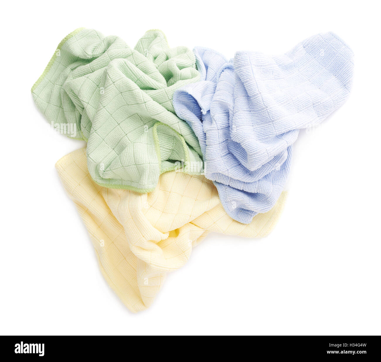 Pile of crumpled rags over white isolated background Stock Photo - Alamy