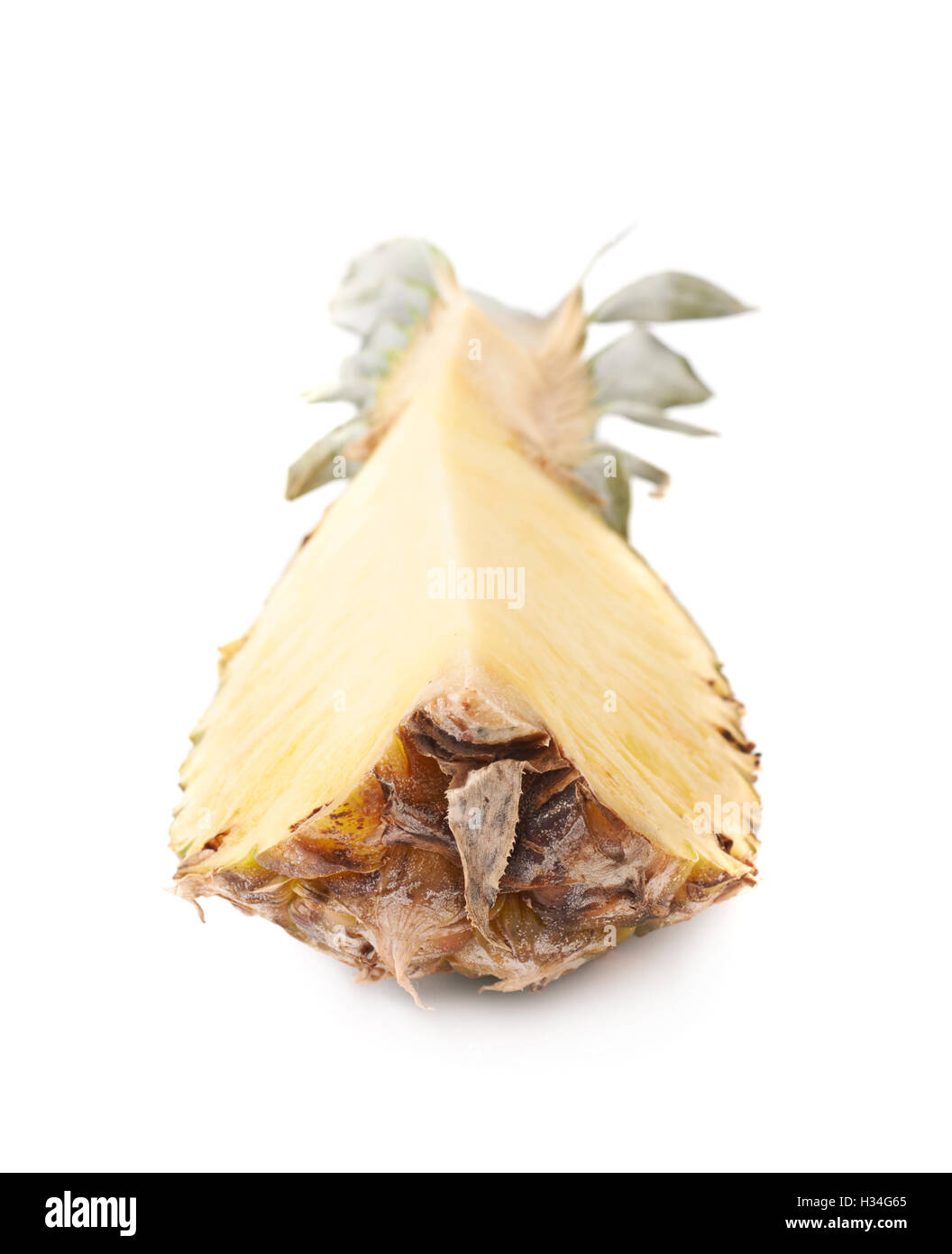 Cut pineapple isolated over white background Stock Photo - Alamy