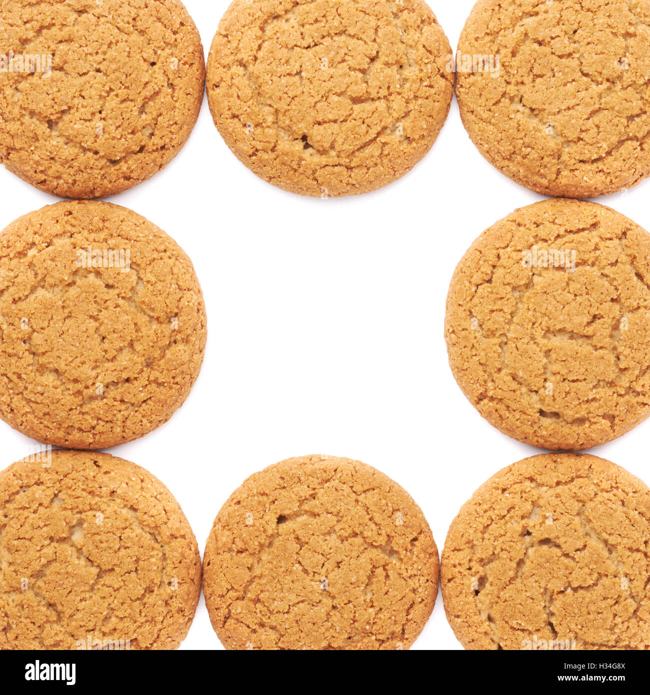 Pile of cookies isolated over the white background Stock Photo - Alamy