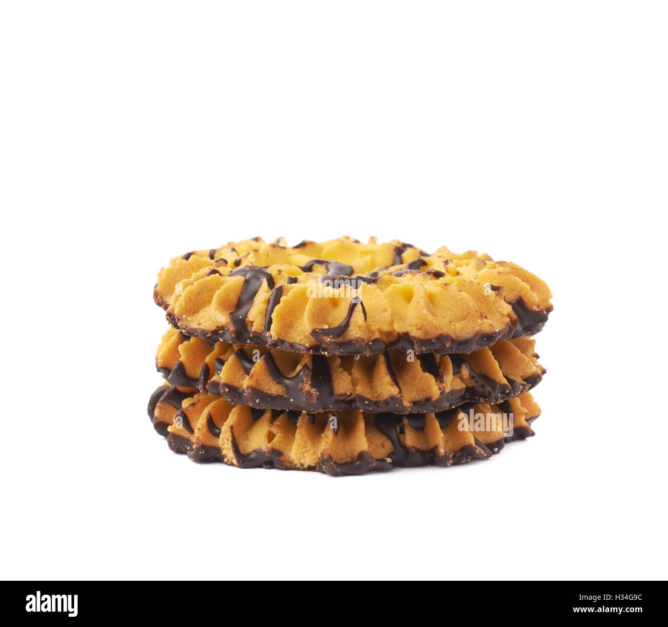 Stack of cookies isolated over the white background Stock Photo - Alamy