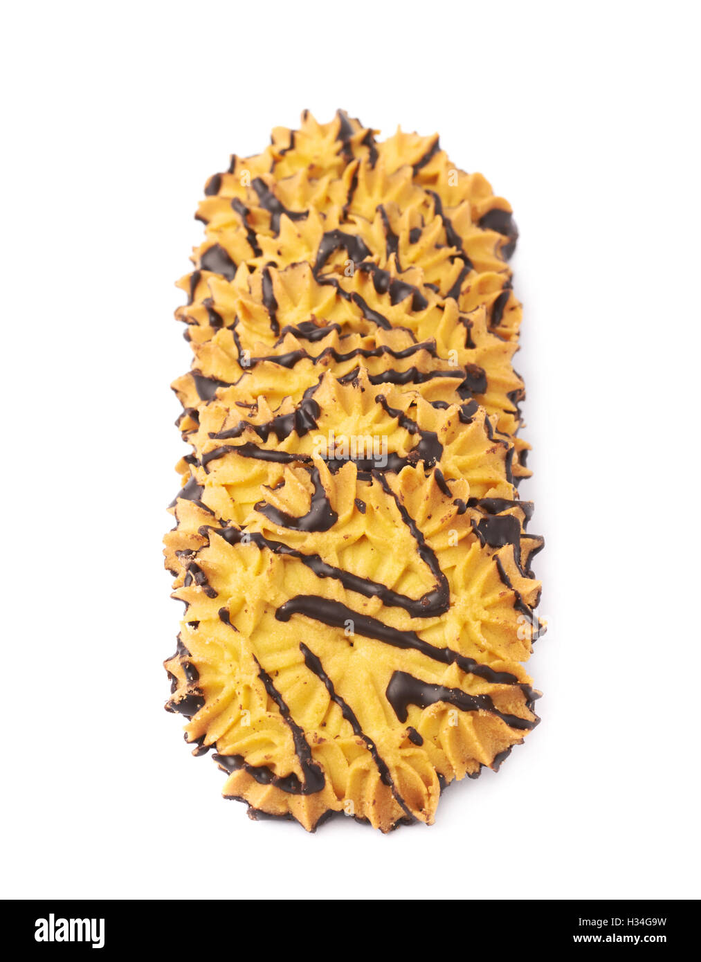 Line of cookies isolated over the white background Stock Photo - Alamy