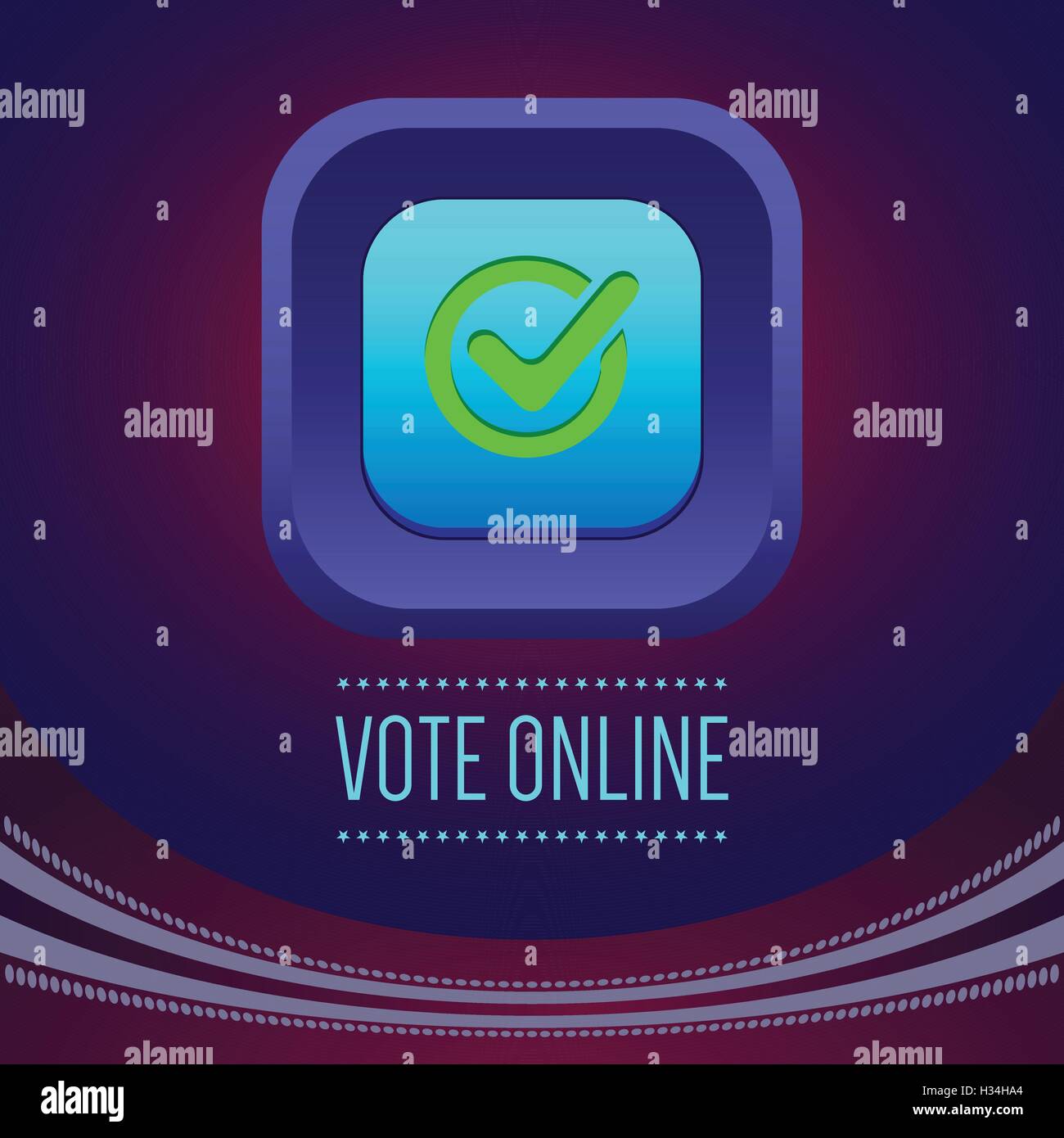 Digital vector usa election with vote online button checkbox, mobile ...