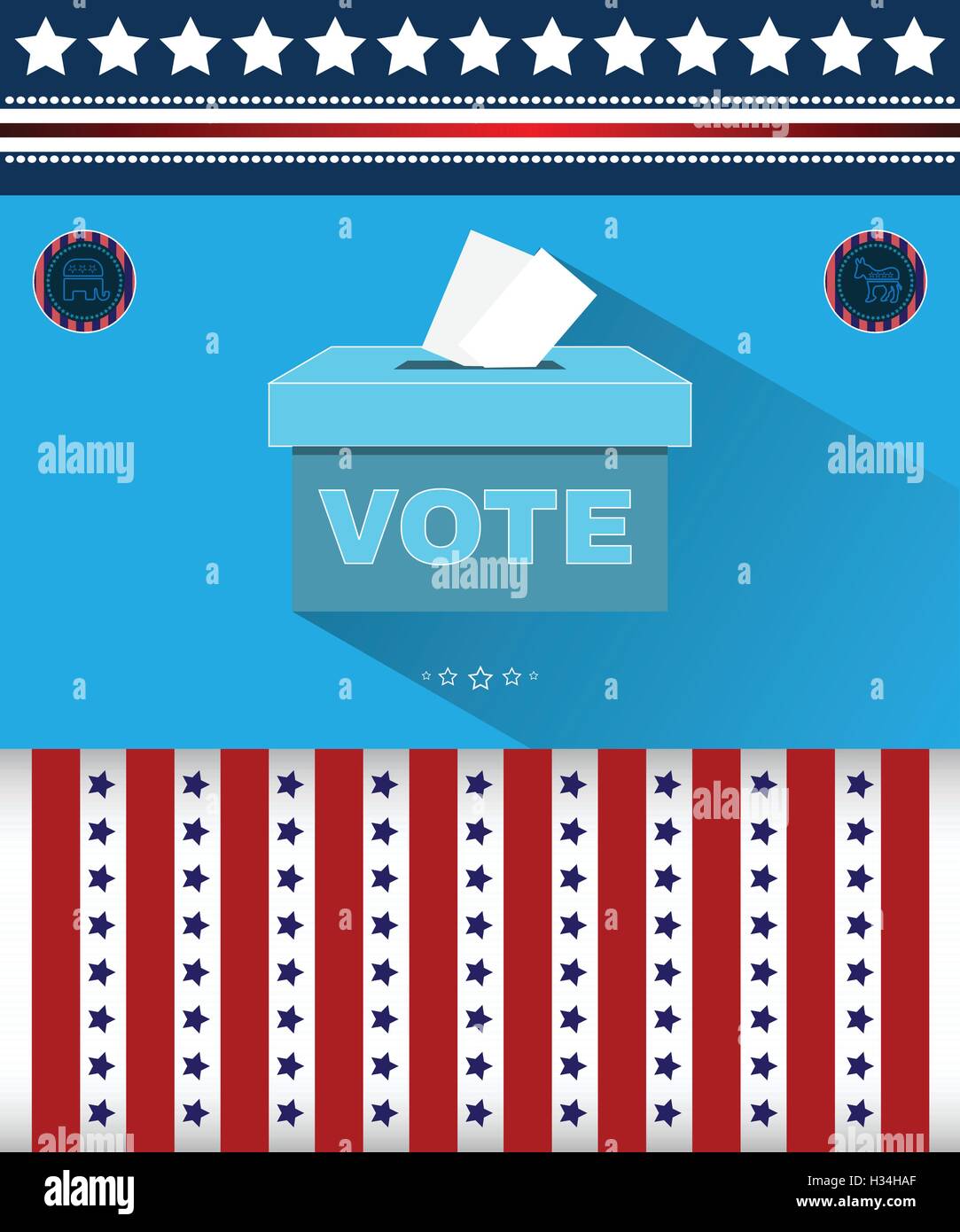 Digital vector usa presidential election 2016 with vote box and ...