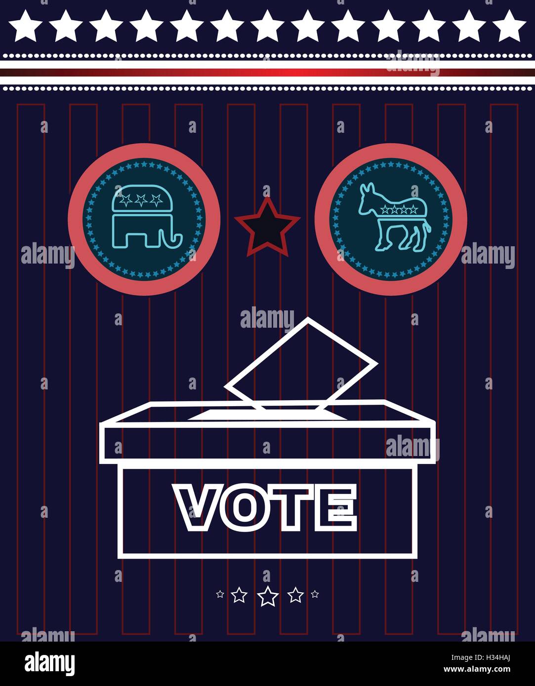 Digital vector usa presidential election 2016 with vote box and ...