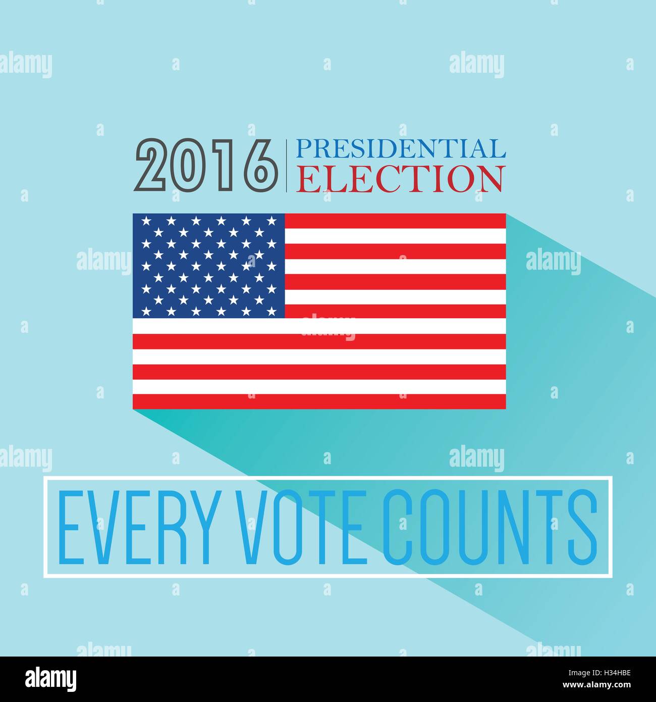 Digital vector usa presidential election 2016 with every vote counts ...